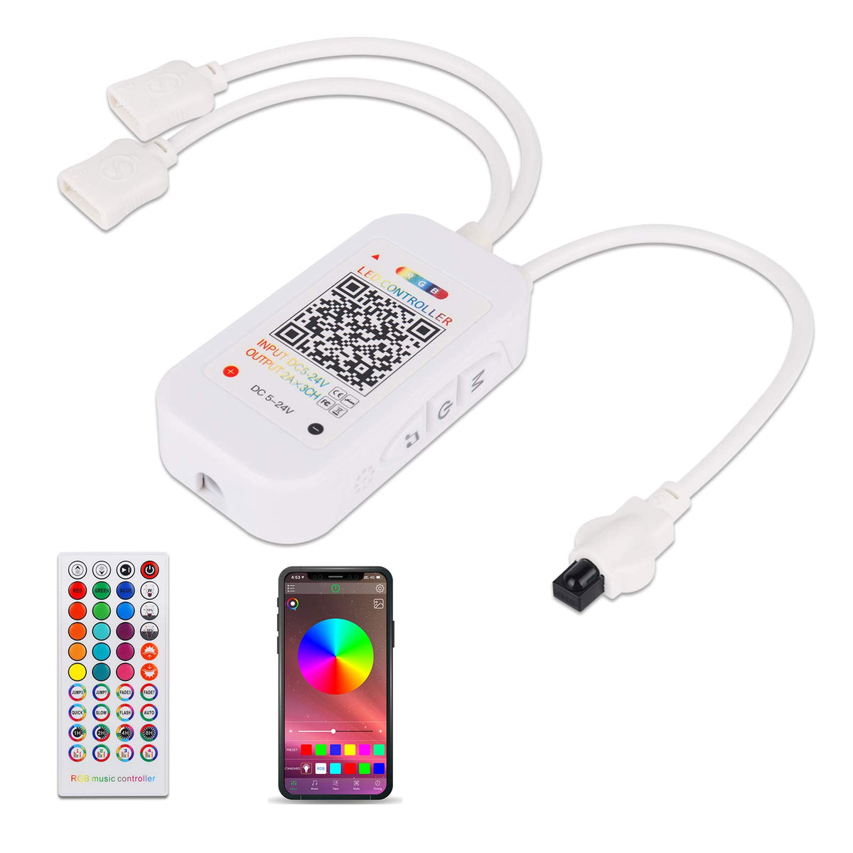 ALED LIGHT Bluetooth Controller, Wireless Bluetooth LED Strip Light ...