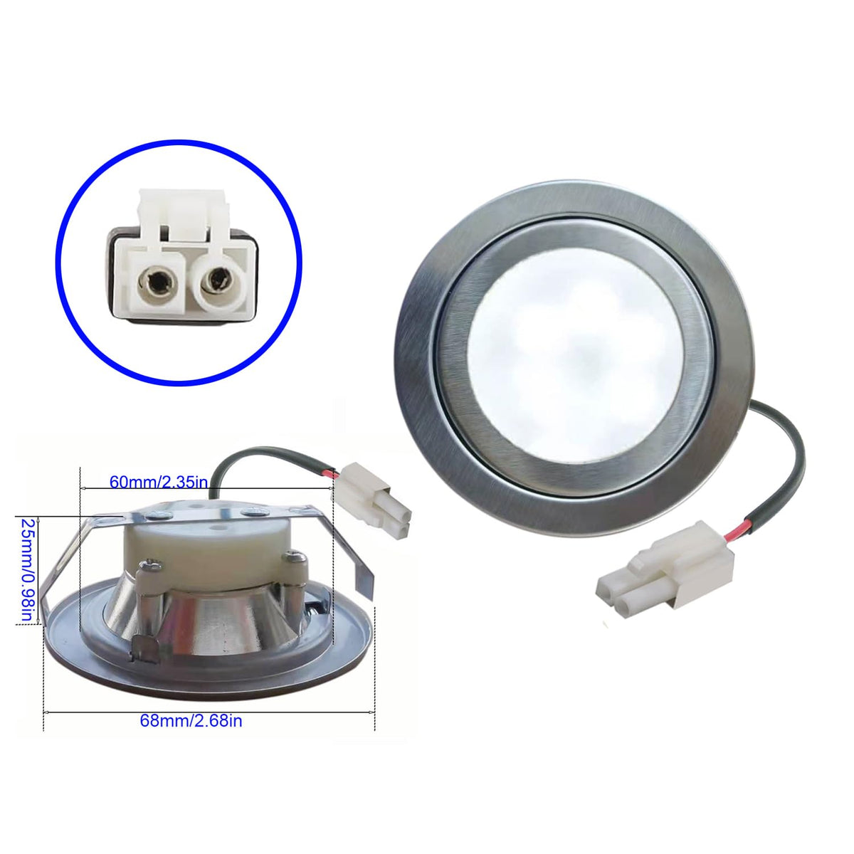 LIDESENMO 2-Pack LED Kitchen Cooker Hood Bulb 12V 1.5W Natural White 4 ...