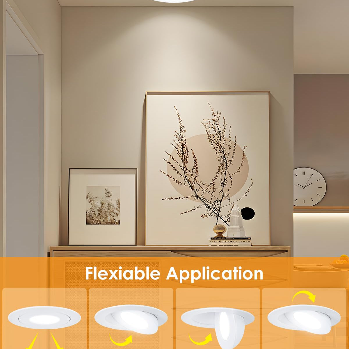 Gold Recessed Lighting Fixtures 3Inch - 7W Canless Cct Selectable Gimb ...