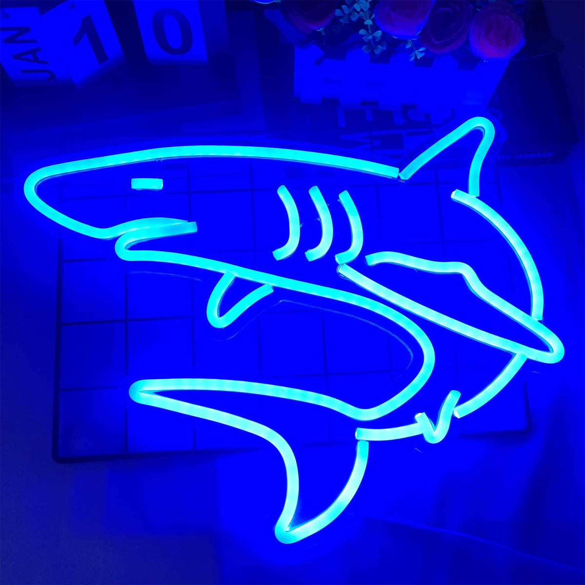 Dimmable Shark Neon Signs for Wall Decor,Large Reusable Shark Neon ...