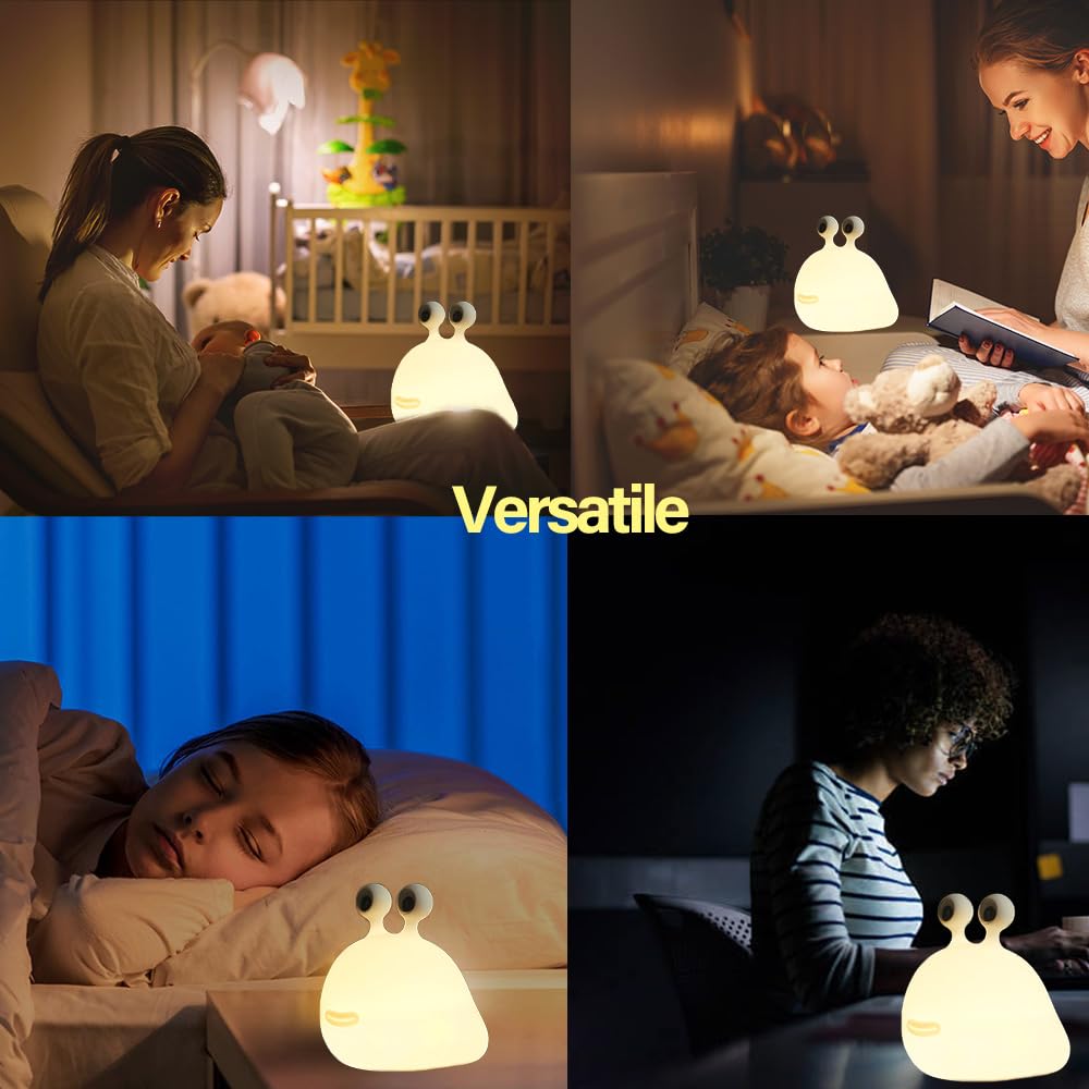 Myratts Led Cute Slug Night Light, Dimmable Kawaii Lamps, Super Squish ...