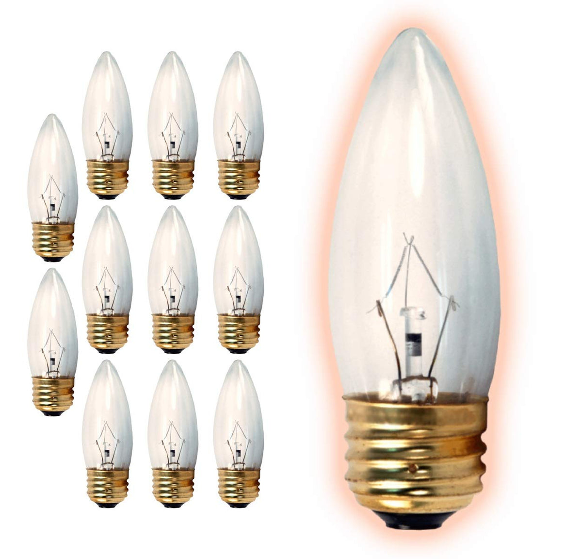 GoodBulb 25-Watt Incandescent Torpedo Light Bulbs, Dimmable, 2700K War ...