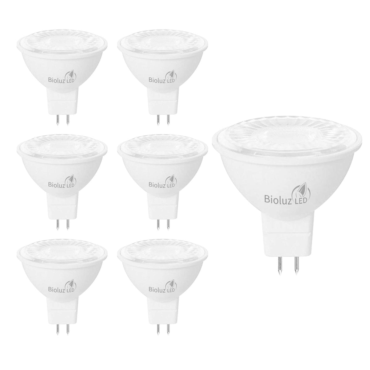 Bioluz LED MR16 7W 3000K Halogen Replacement Bulb, Non-Dimmable, 6 Cou ...