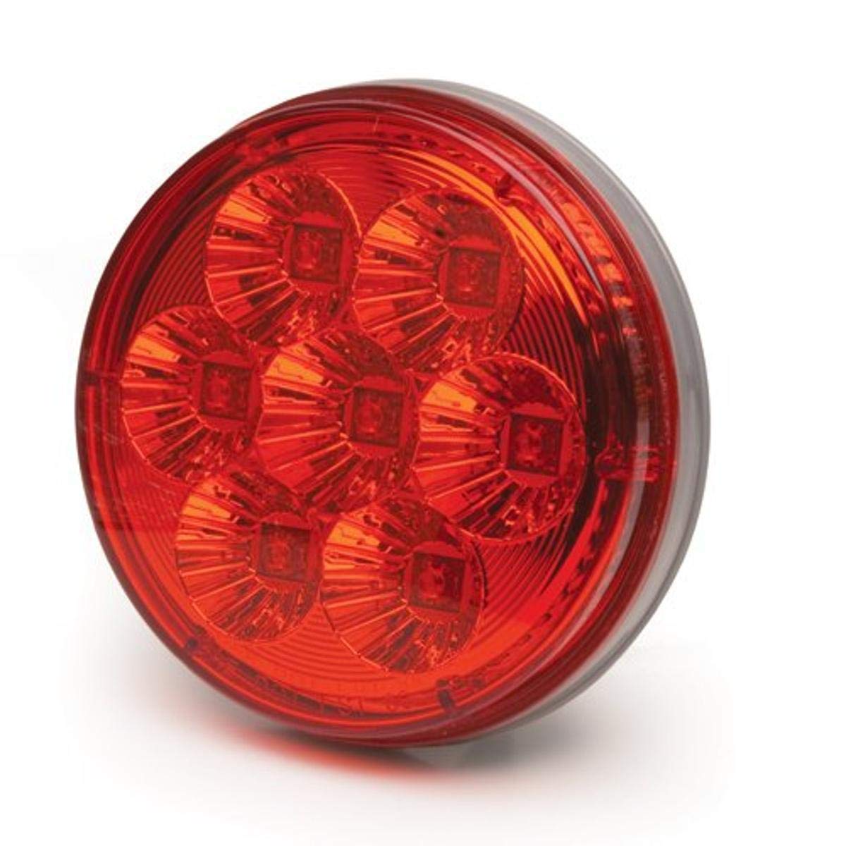 RoadPro 4in Round LED Trailer Brake Lights, Sealed 3-Prong Connector ...