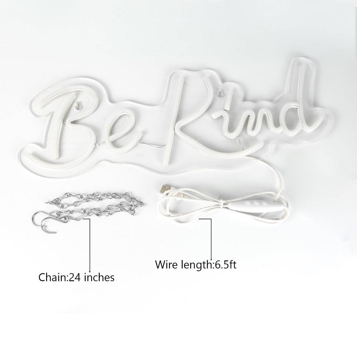 JFLLamp Neon Wall Sign - Be Kind, 17.5 x 7 inches, Pink, Acrylic and G ...