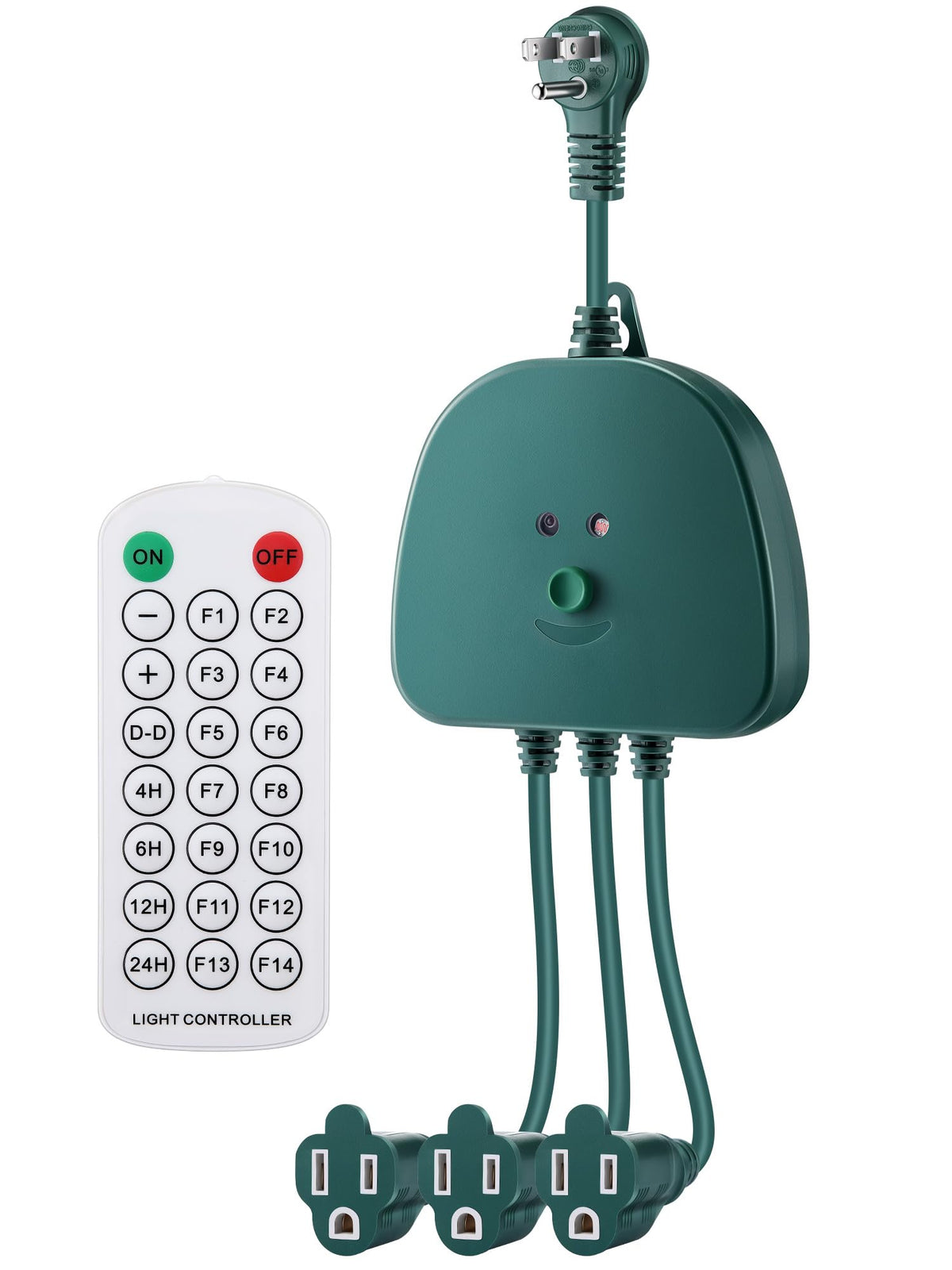 Gulfmew Christmas Light Controller with Remote, 14 Functions, Dusk to ...
