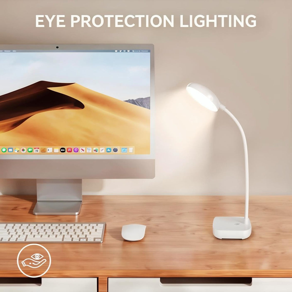 Small Battery Powered Desk Lamp,Wireless Portable Reading & Office Lam ...