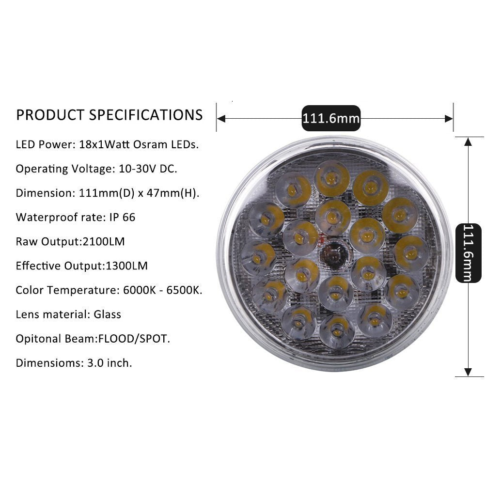 Par36 Led Xenon White 6000K(Eq 100W Incandescent Iamp) Multipurpose Tr ...