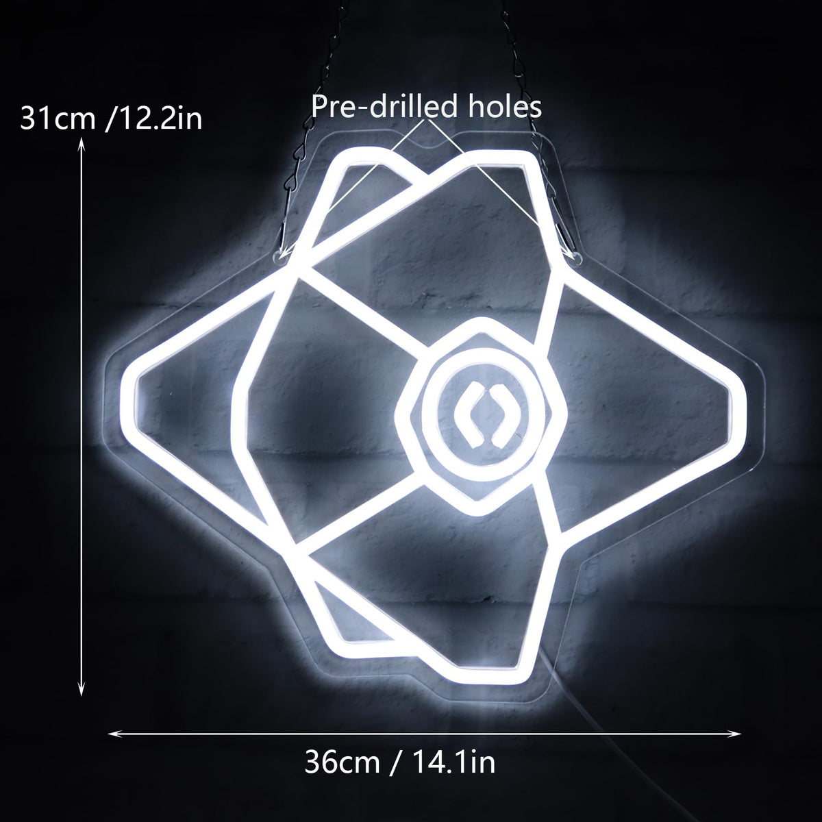 Pugna Game Ghost Eyes Neon Signs for Wall Decor Neon Lights for Bedroo ...