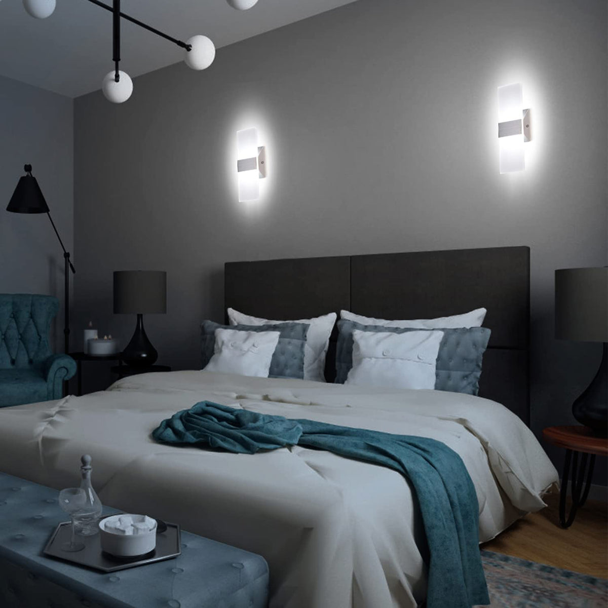 Buy TRLIFE Dimmable Wall Sconces | Modern LED Wall Lights for Bedroom ...