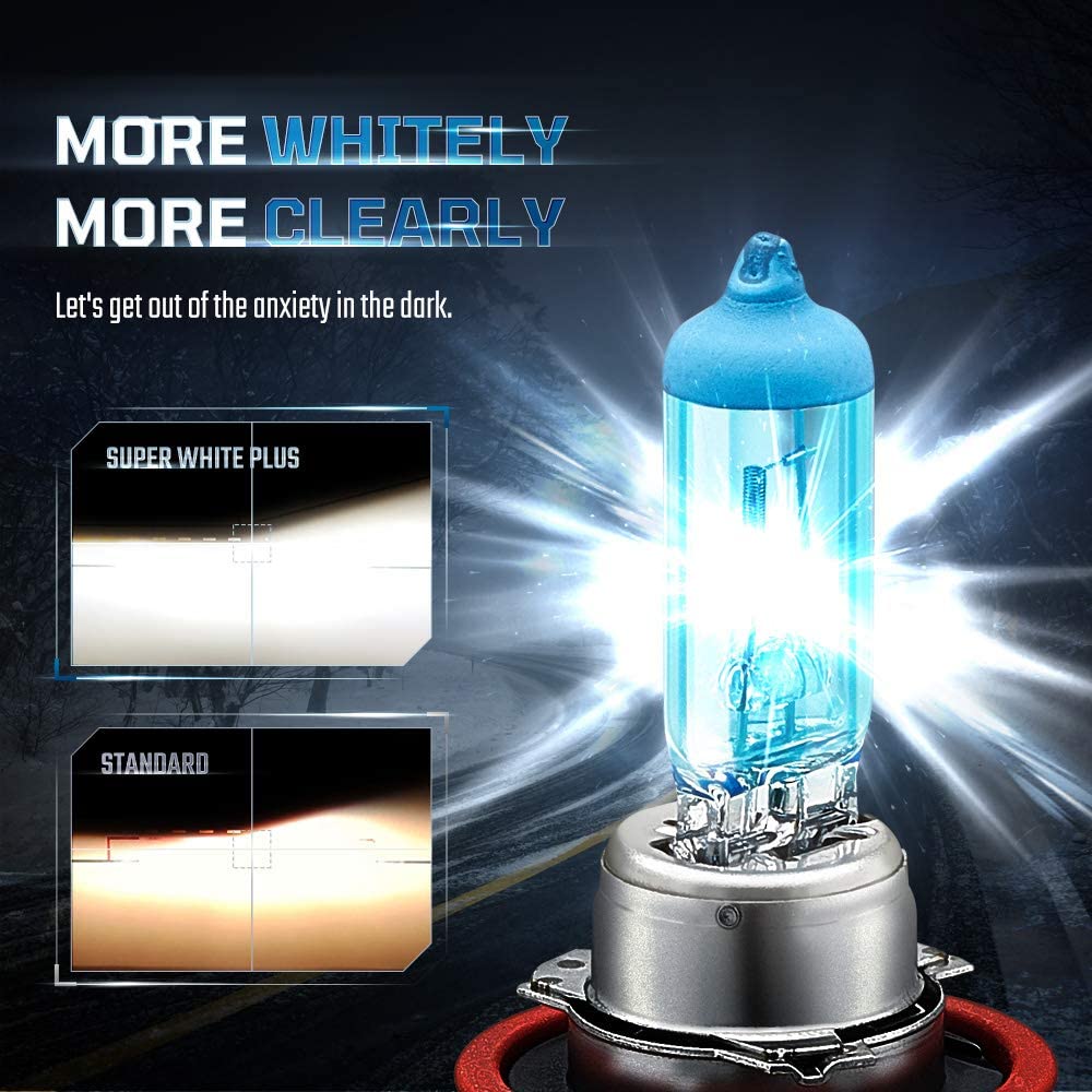 BIOLIGHT KM H11 Super White Plus Headlight Bulb, 6000K, 2-Pack, Plasti ...