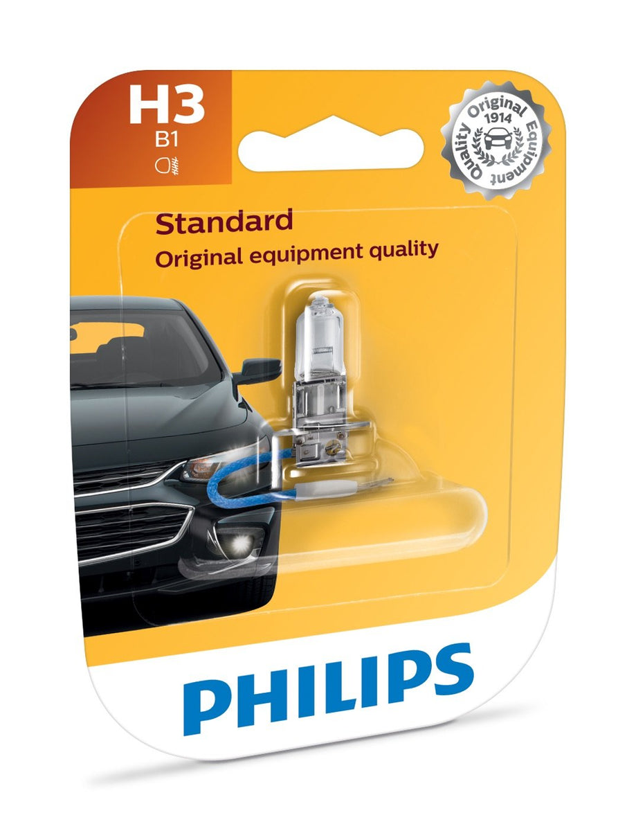 Philips H3 Standard Halogen Replacement Headlight Bulb, 1 Pack ...