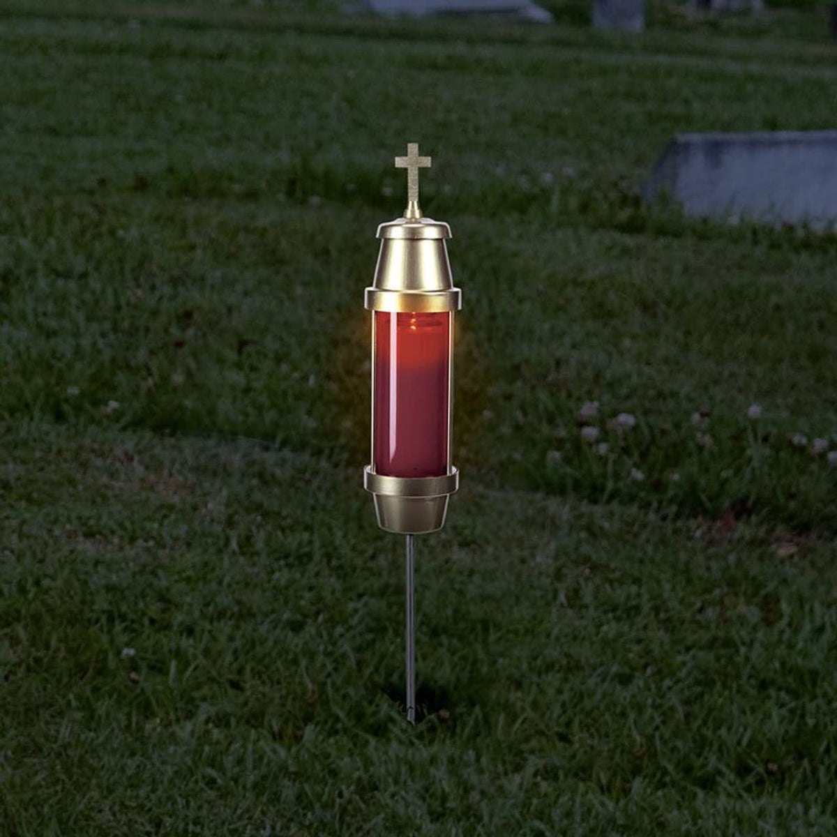 Autom Metal Cemetery Light, 35 Inch Anodized Aluminum in Red, Model WC ...