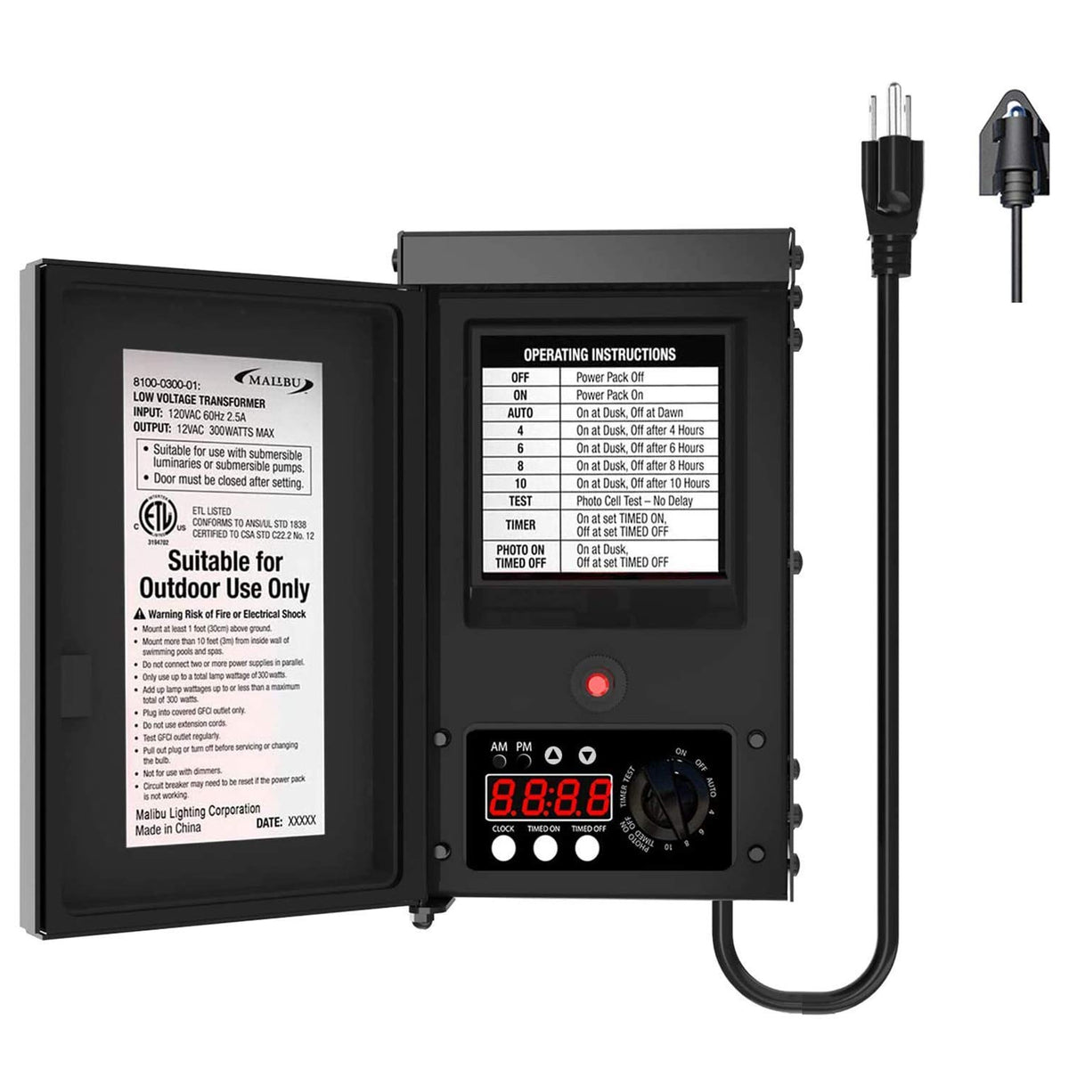 Malibu 300 Watt Power Pack with Sensor and Weather Shield for Low ...