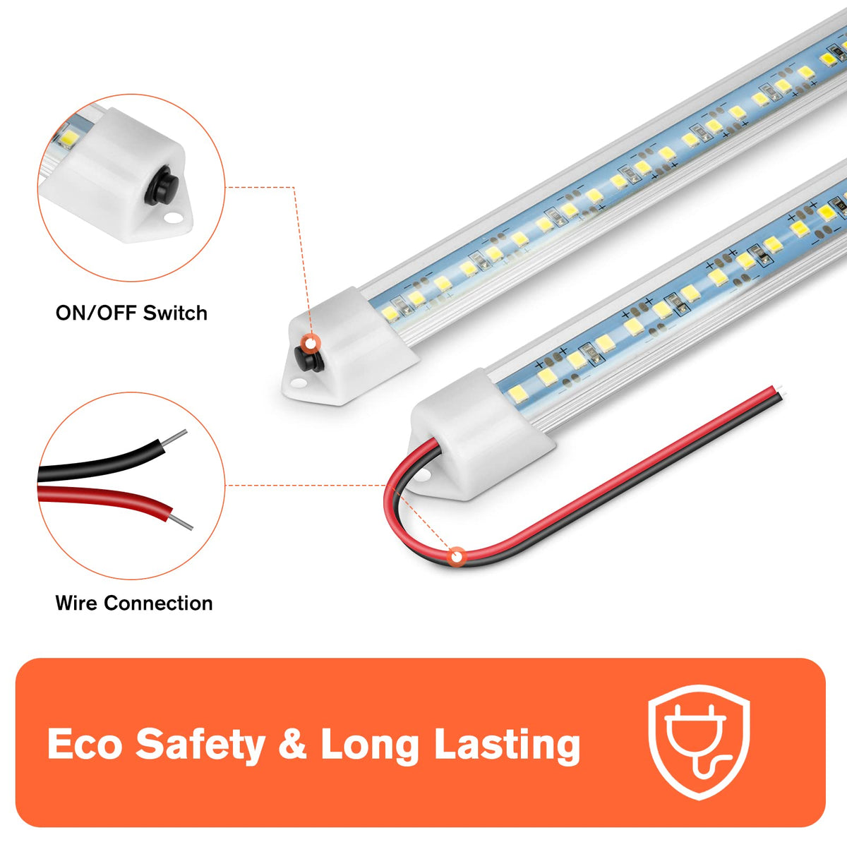 WELLUCK 12V LED Light Bar, 3W 700LM 6000K Interior Lighting for Cars ...