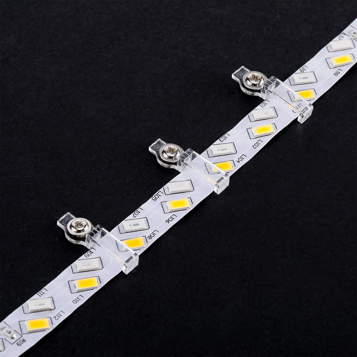 Mudder 200 Pieces Led Strip Light Clips Mounting Bracket Fixing Clip ...