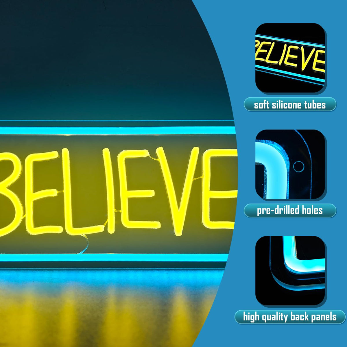 Ted Believe Lasso Neon Sign for Bedroom Dimmable Neon Light Signs Beli ...