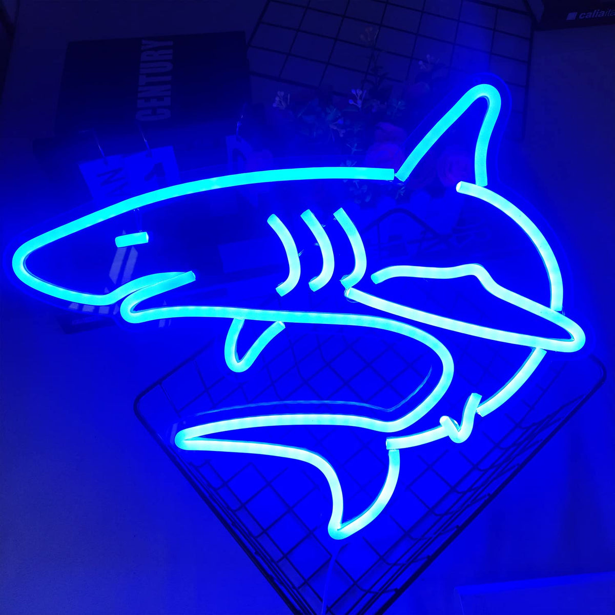 Dimmable Shark Neon Signs for Wall Decor,Large Reusable Shark Neon ...