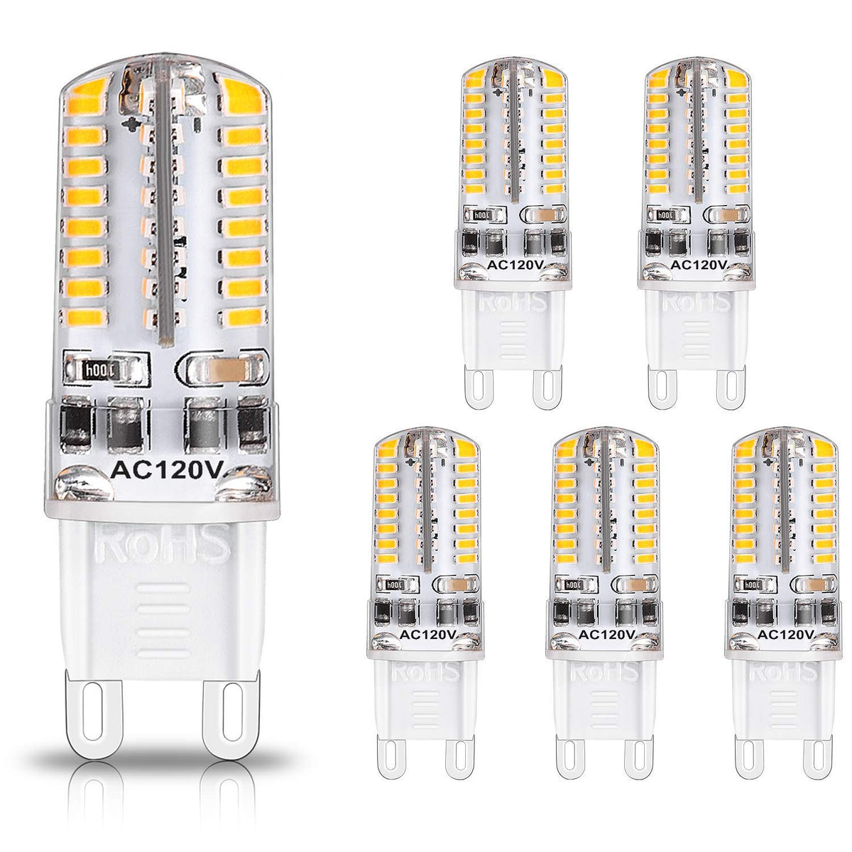 YGS-Tech Dimmable G9 LED Bulbs, 4W(35W Halogen Equivalent), 6000K Dayl ...