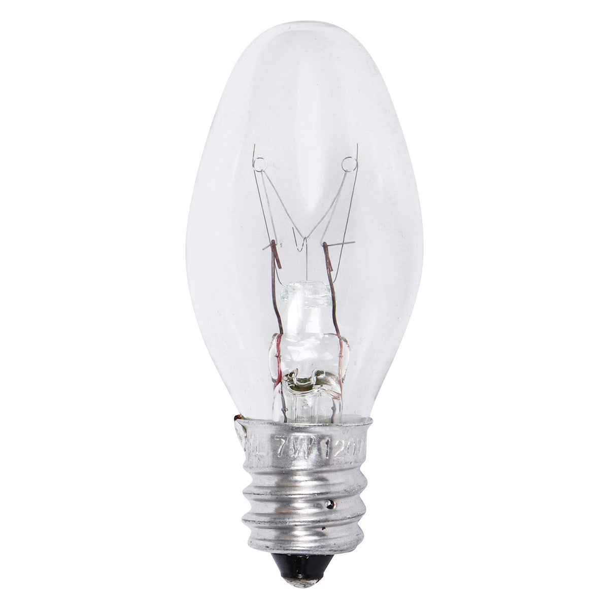 LEDVANCE SYLVANIA 7W C7 Night Light Bulb, E12 Base, 40 Lumens, Warm Wh ...
