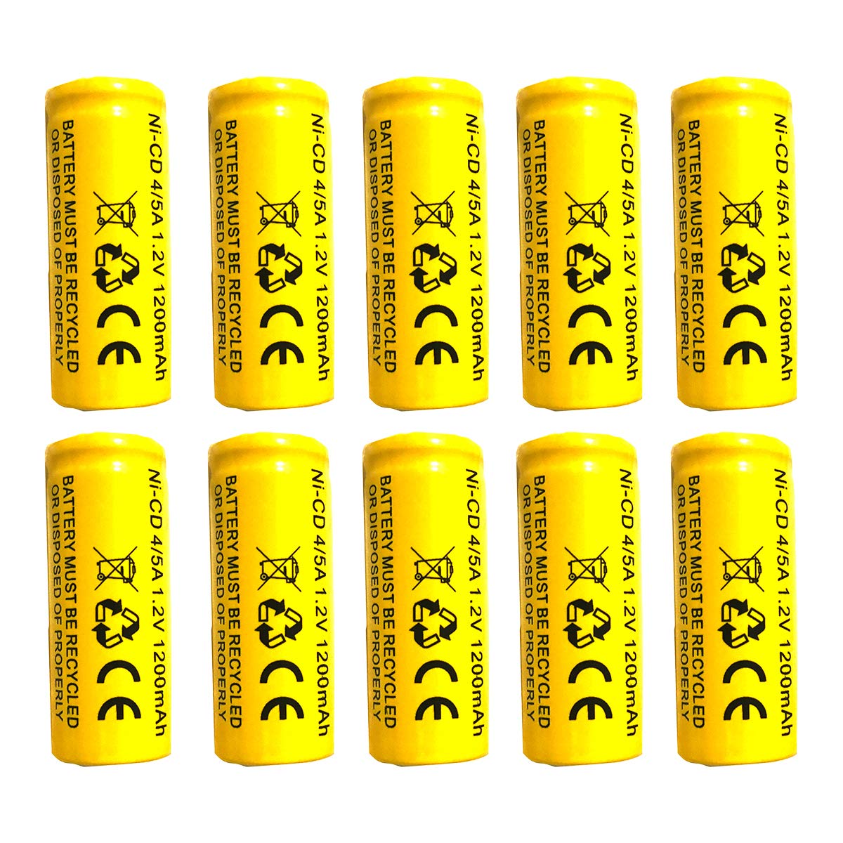 (10 Pack) Lithonia LES ELN LRES ELN Lithonia ELB1201N 1.2v 1200mah Ni ...