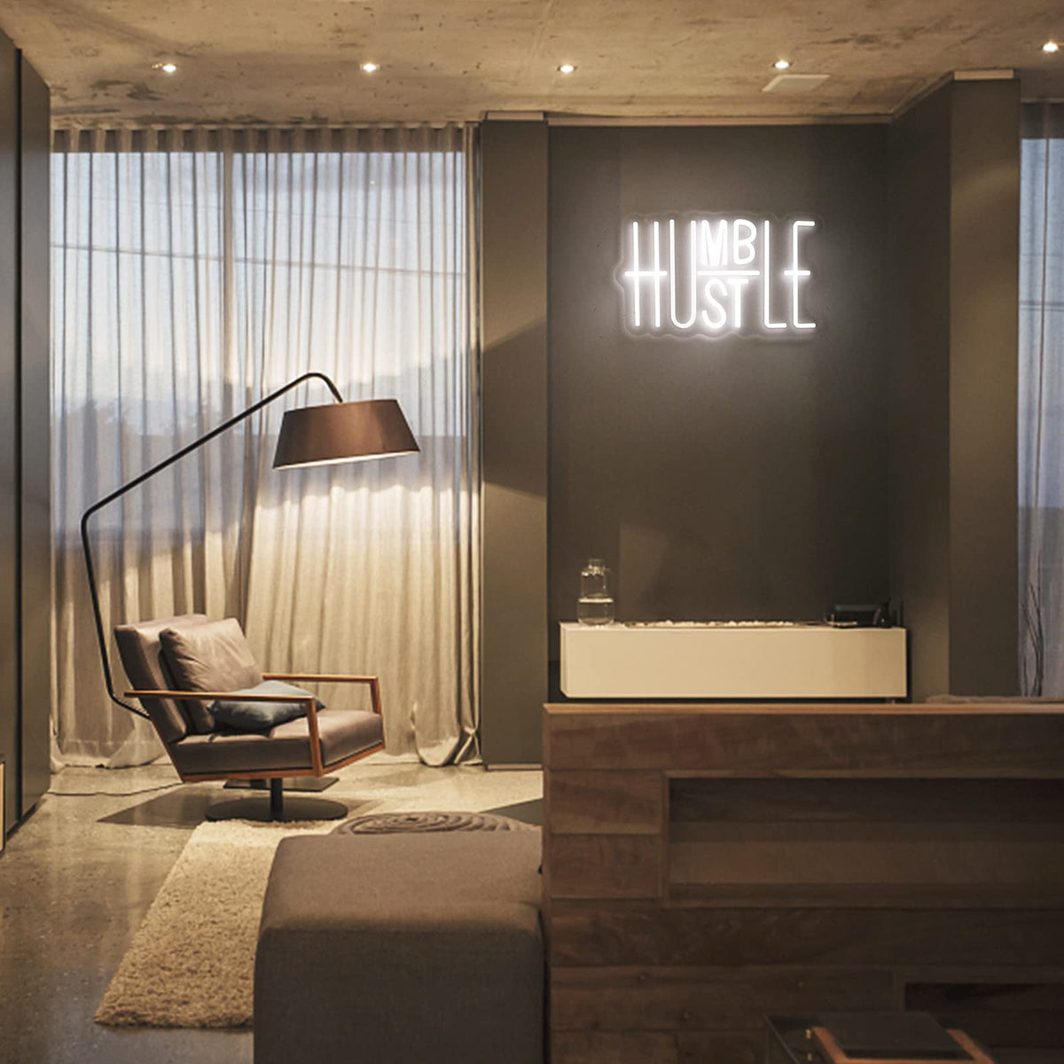 Hustle LED Neon Sign - Bright Wall Decor for Home, Office & Party ...