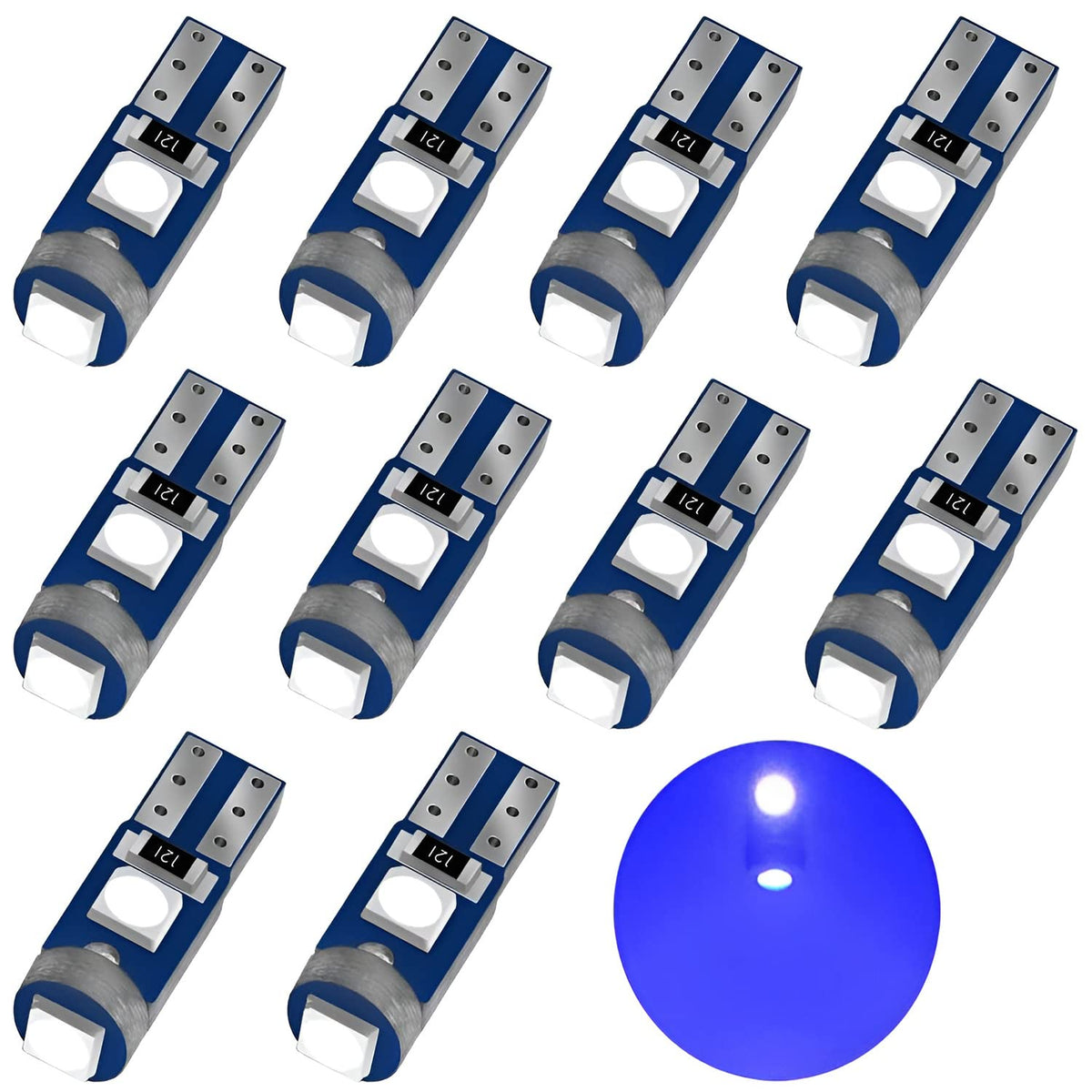 Auxlight Ultra Blue T5 37 74 2721 Pc74 Pc37 Led Bulb, 3030 Chips Super ...