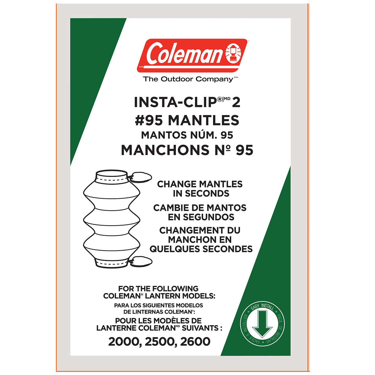 Coleman #95 Insta-Clip Accordion Shape Mantle 2-Packs Of 2 (4 Total Ma ...