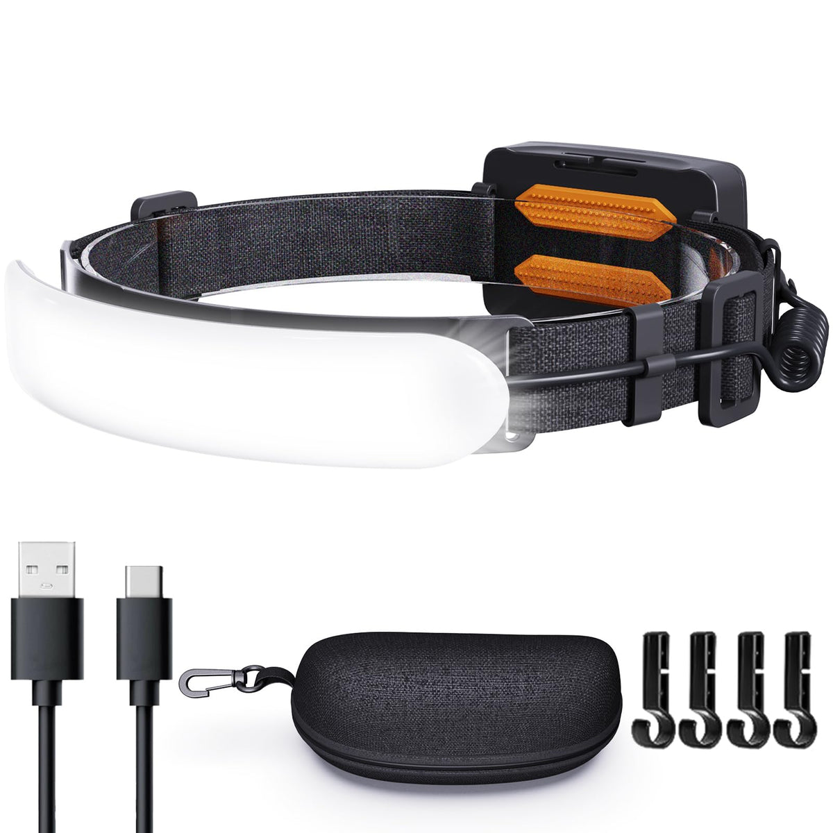 svsviio Rechargeable Headlamp PRO,5000mAh 1500 Lumen Super Bright 230 ...