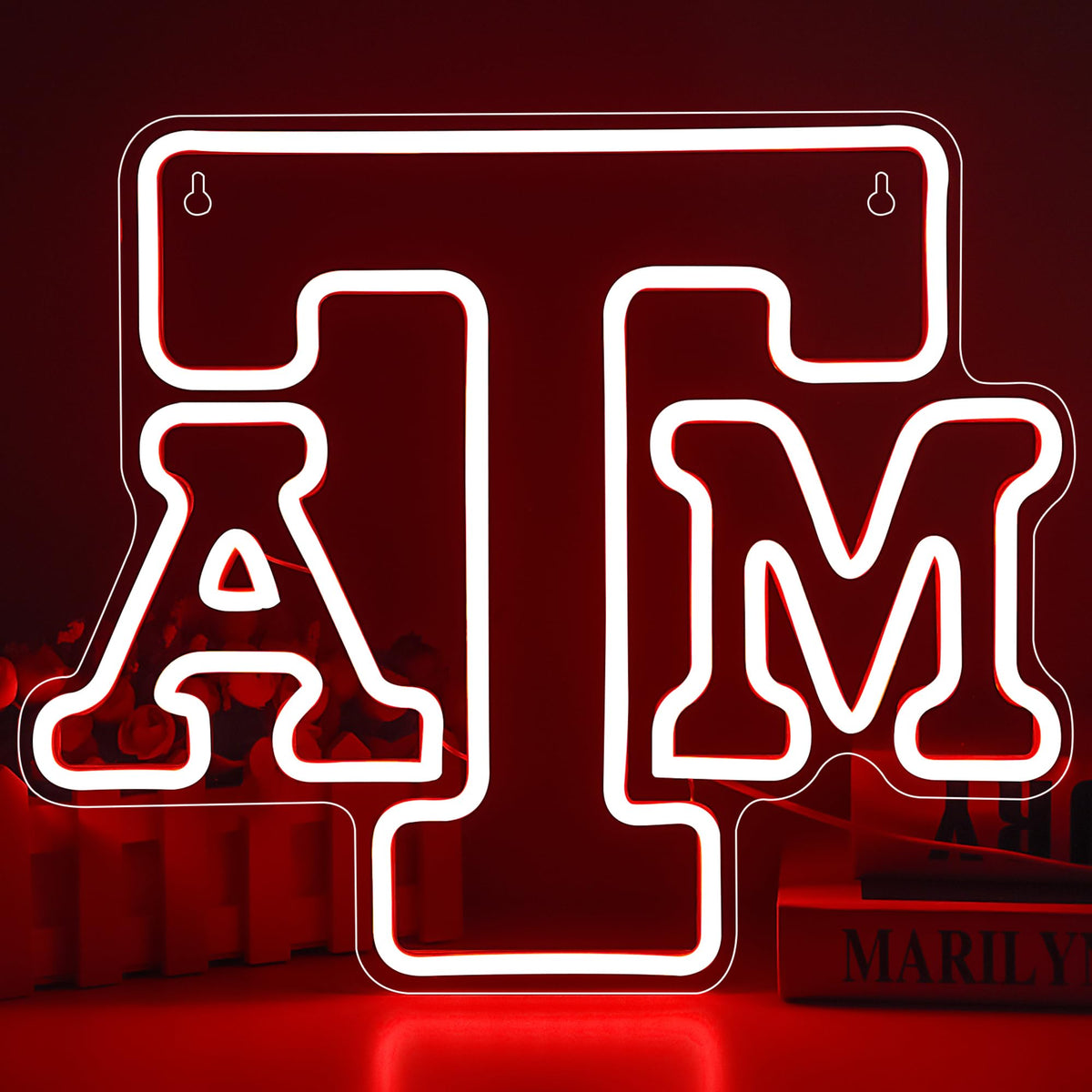 University Neon Sign For Wall Decor Am University Neon Light Football ...