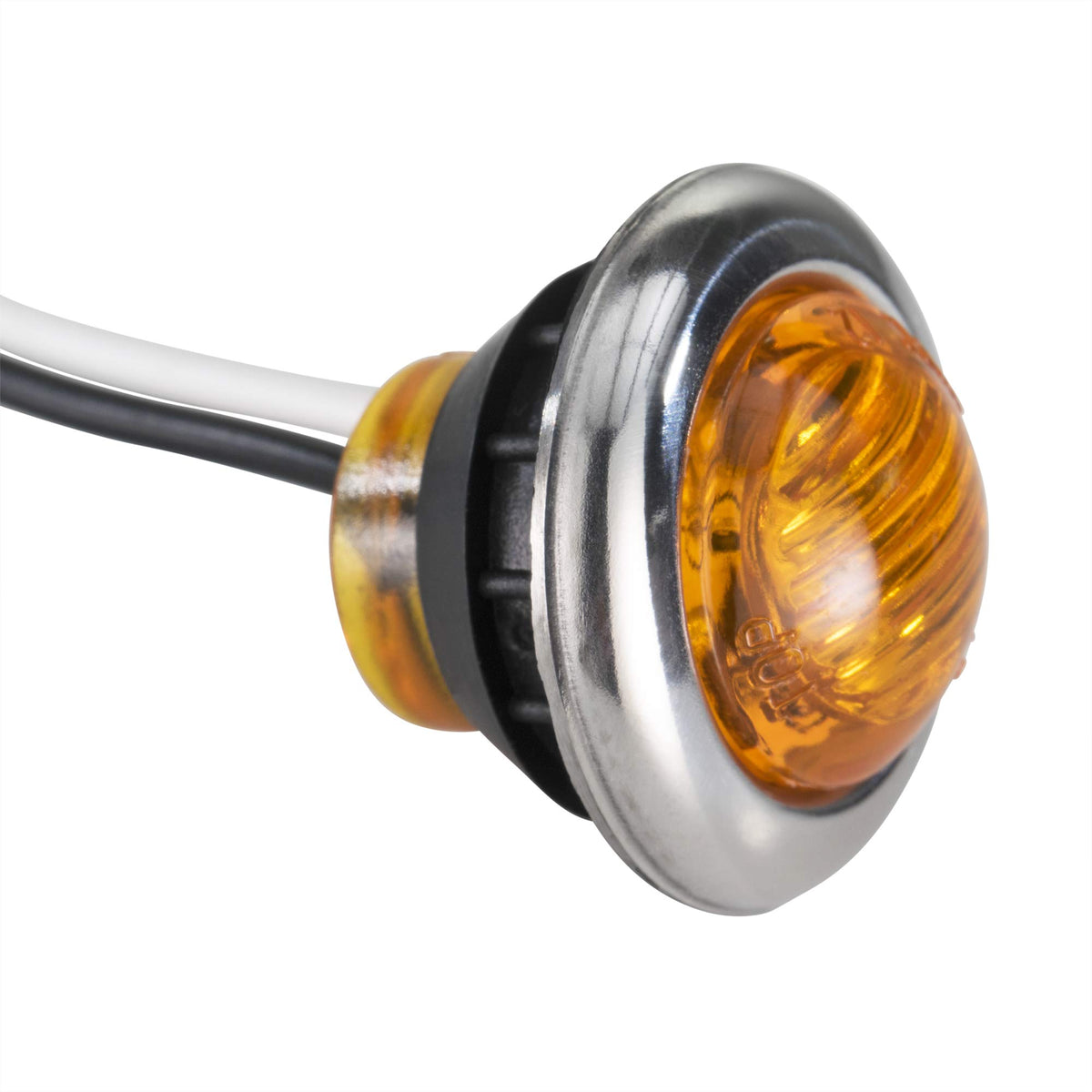LONG HAUL Amber LED Clearance Marker Lights, 5 Pack, 5 3/4in, Black Tr ...
