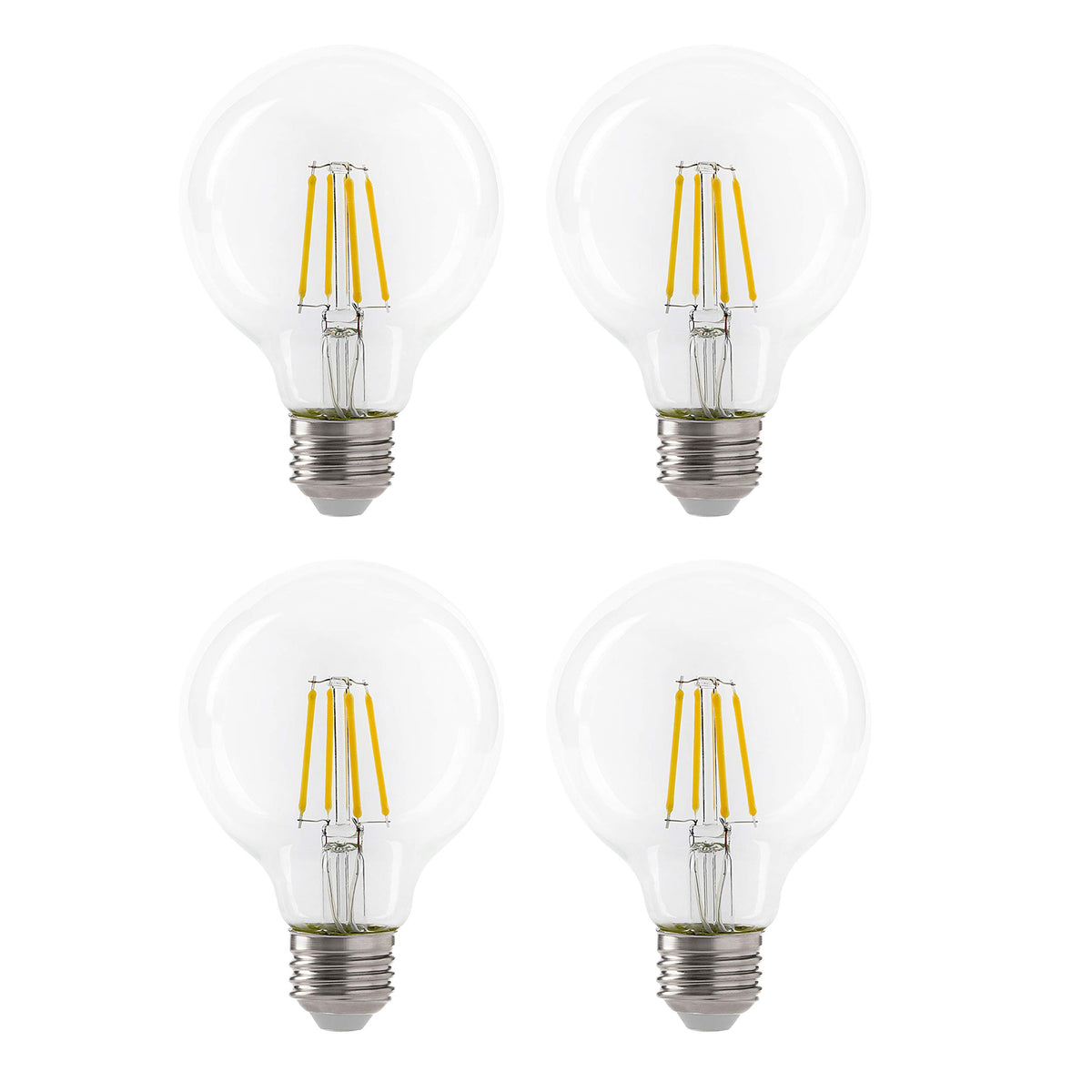 LED 4.5W G25 Clear Globe Filament Light Bulb, 40W Equivalent, 470 Lume ...