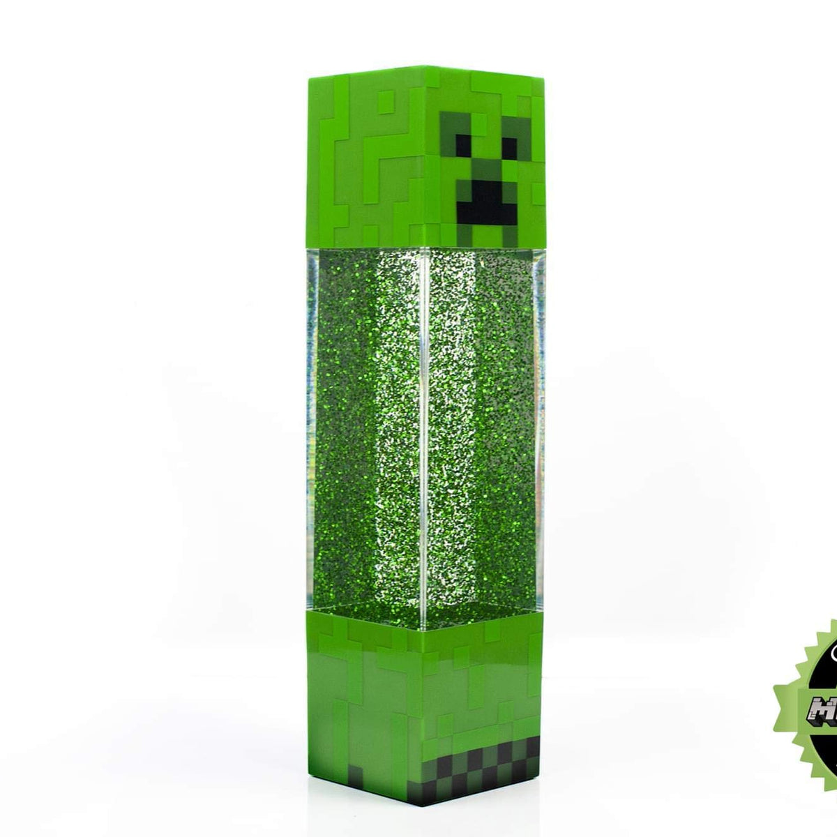Minecraft Creeper Glitter Motion Light - 12-Inch LED Lamp, Green Plast ...