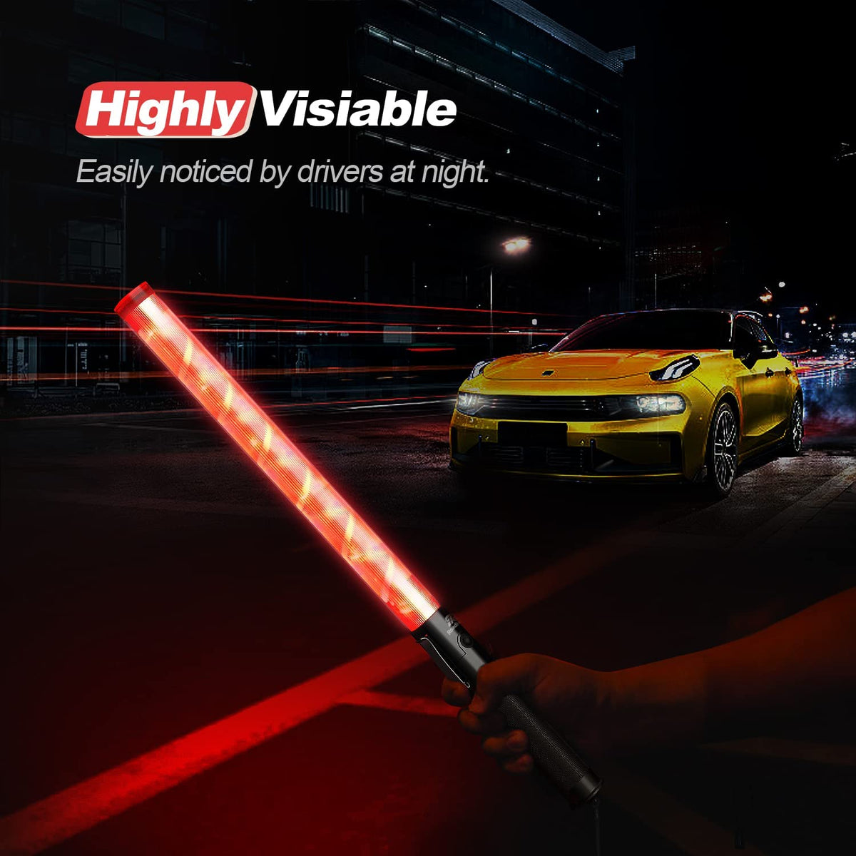 RoadHero 2 Pack Traffic Wand, 21Inch Led Traffic Control Baton, Safety ...