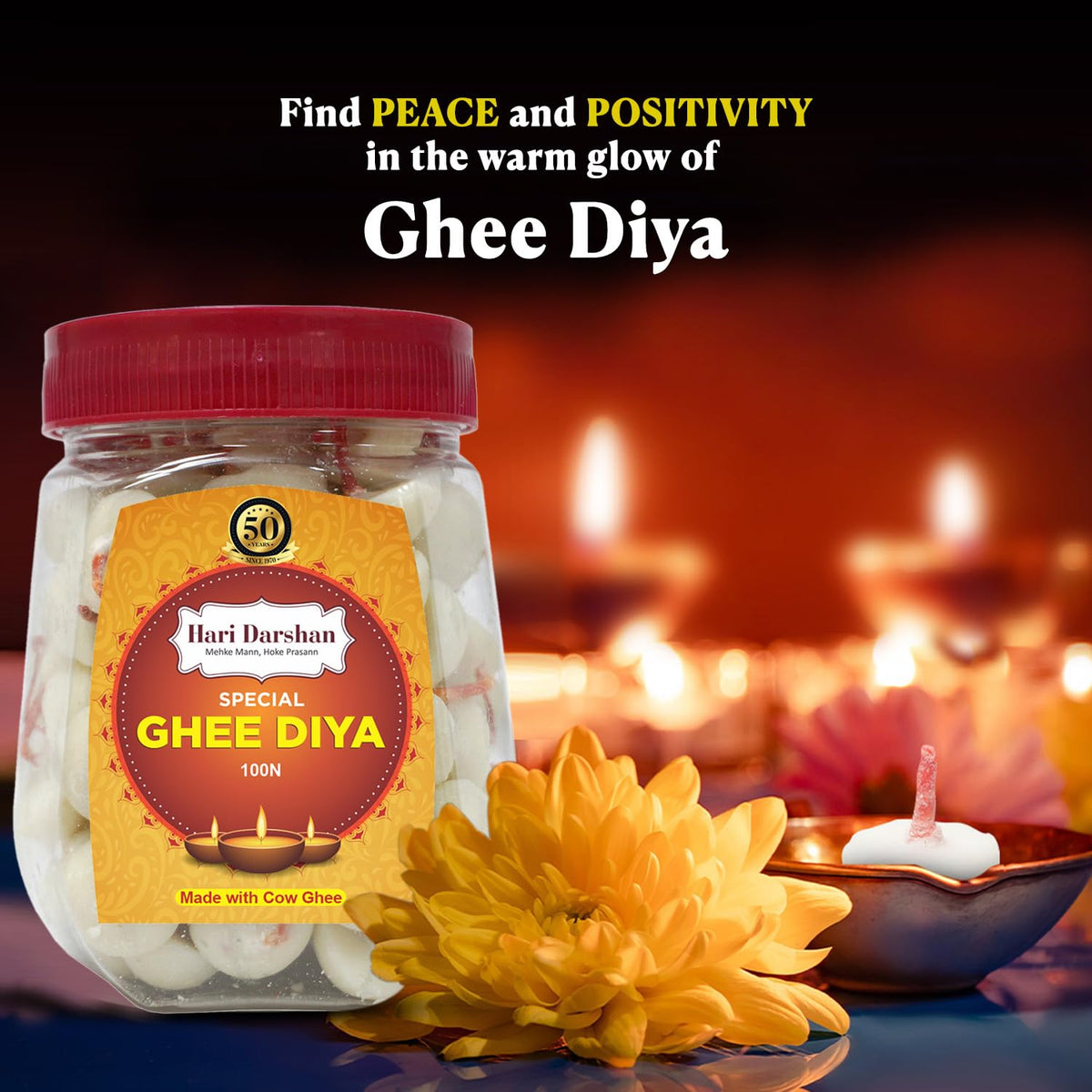 Hari Darshan Special Ghee Diya - 100 Pieces | Burning Time 20 Min | Gh ...