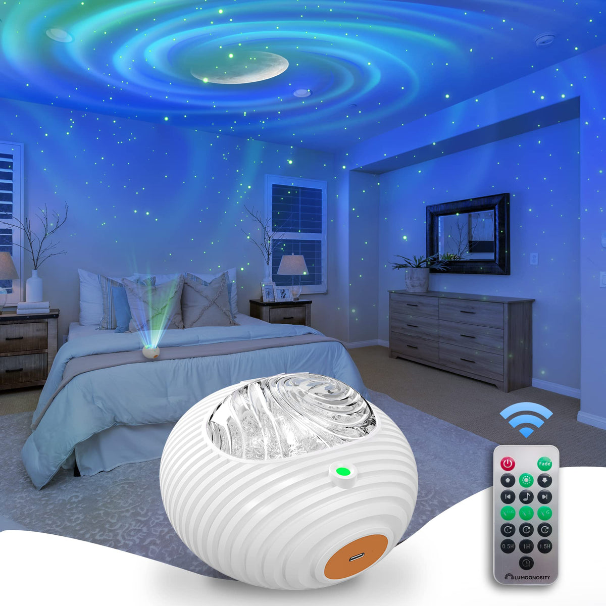 Lumoonosity Aurora Light Projector - Northern Lights Projector with 13 ...