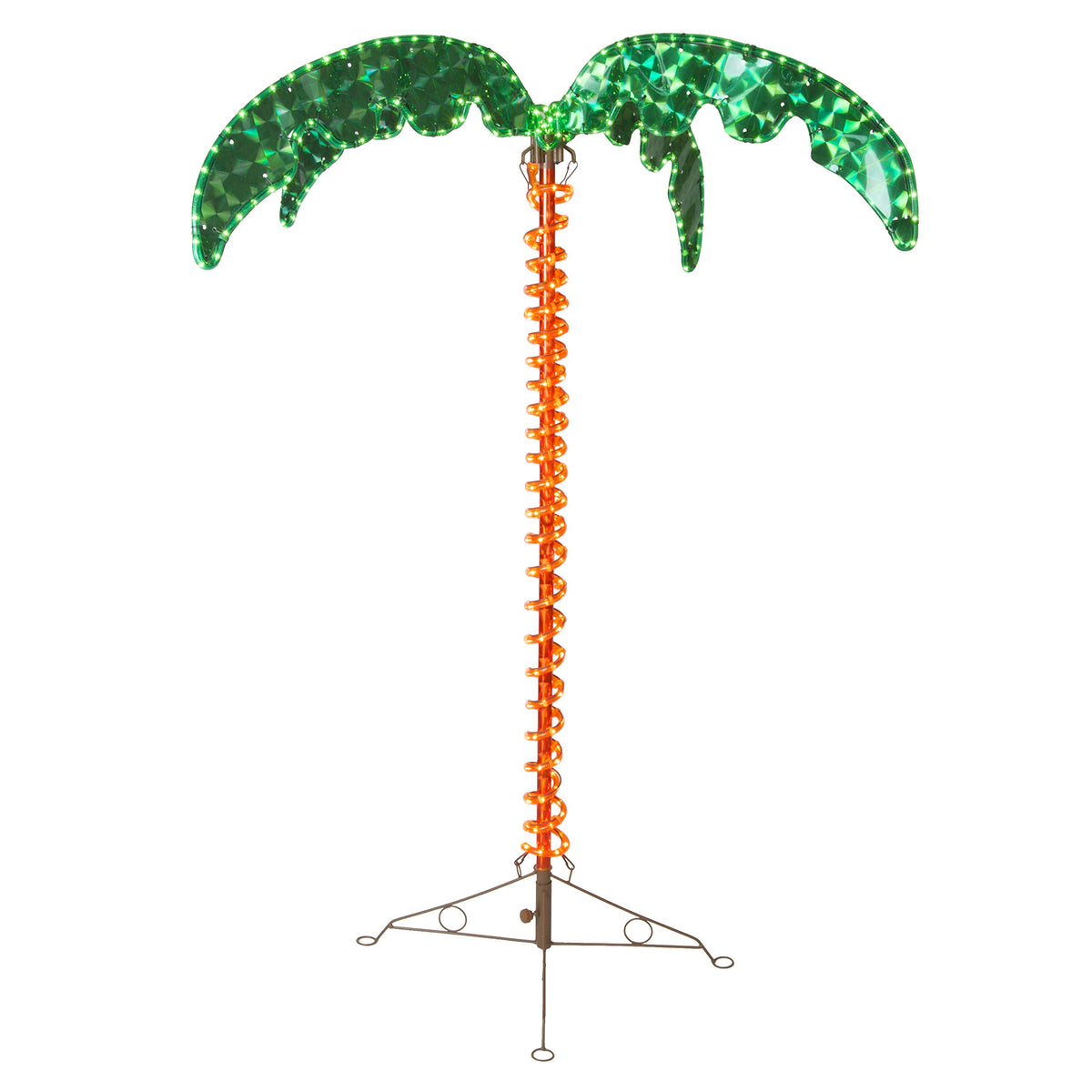 Deluxe Tropical LED Rope Light Palm Tree with Lighted Holographic Trunk ...