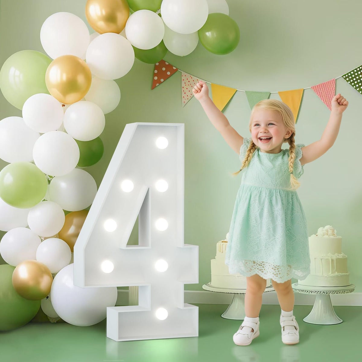 Joymuse 2.3Ft Marquee Numbers Light Up Numbers Birthday Decorations Fo ...