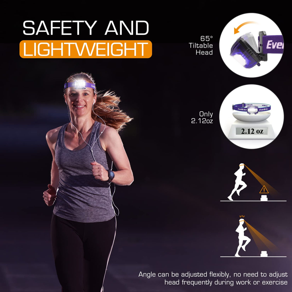 Everbrite Headlamp, 2 Pack Kids Headlamp With Red Light And Memory Fun ...
