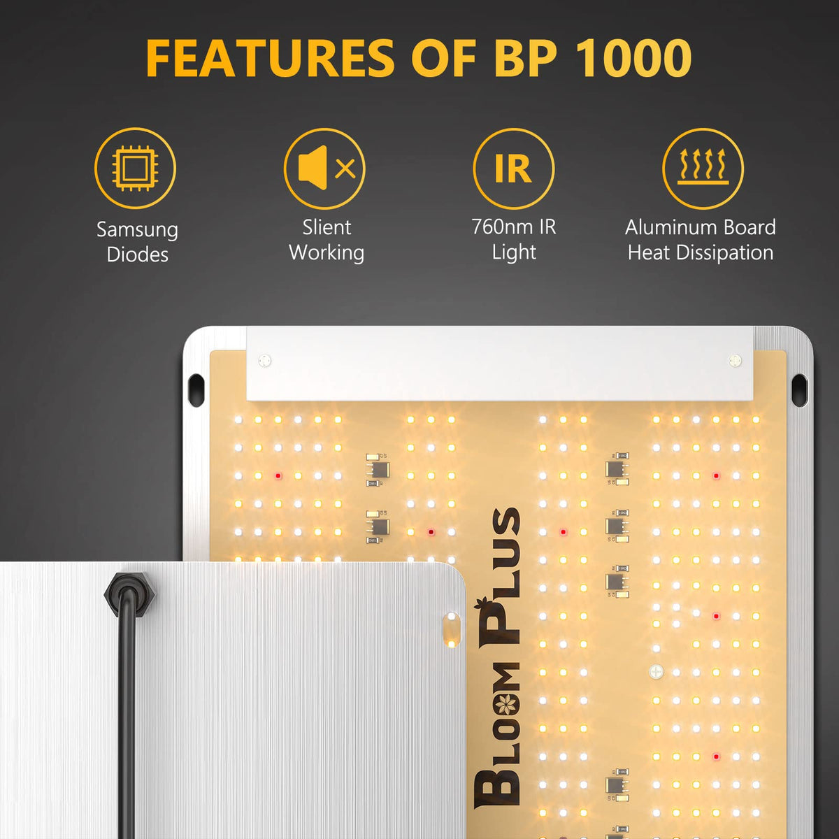 Bloom Plus Led Grow Light Bp 1000W 2X2Ft Coverage Sunlike Full Spectru ...