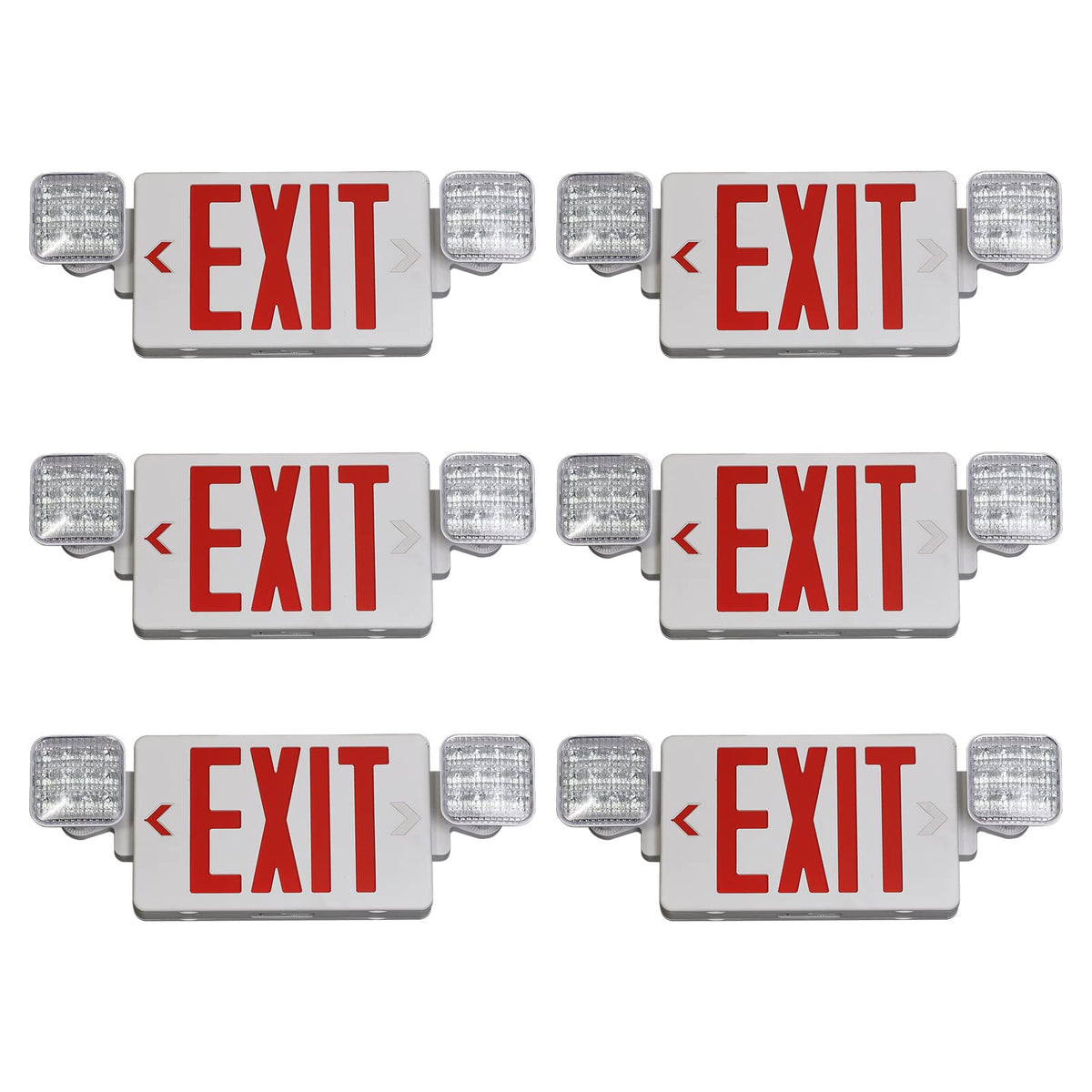 TANLUX Red Exit Sign with Emergency Lights, LED Emergency Exit Light ...