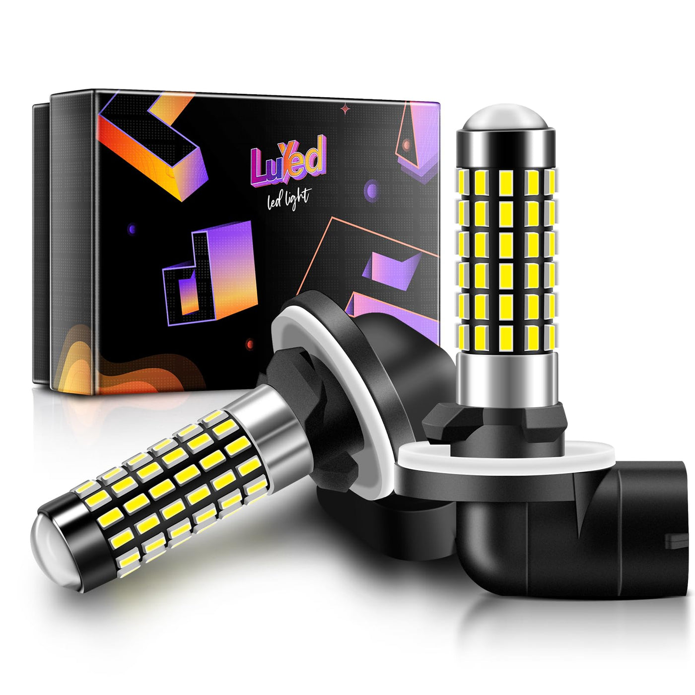 LUYED 881 LED Fog Light Bulb 1800 Lumens Super Bright 3014 78-EX Chips ...