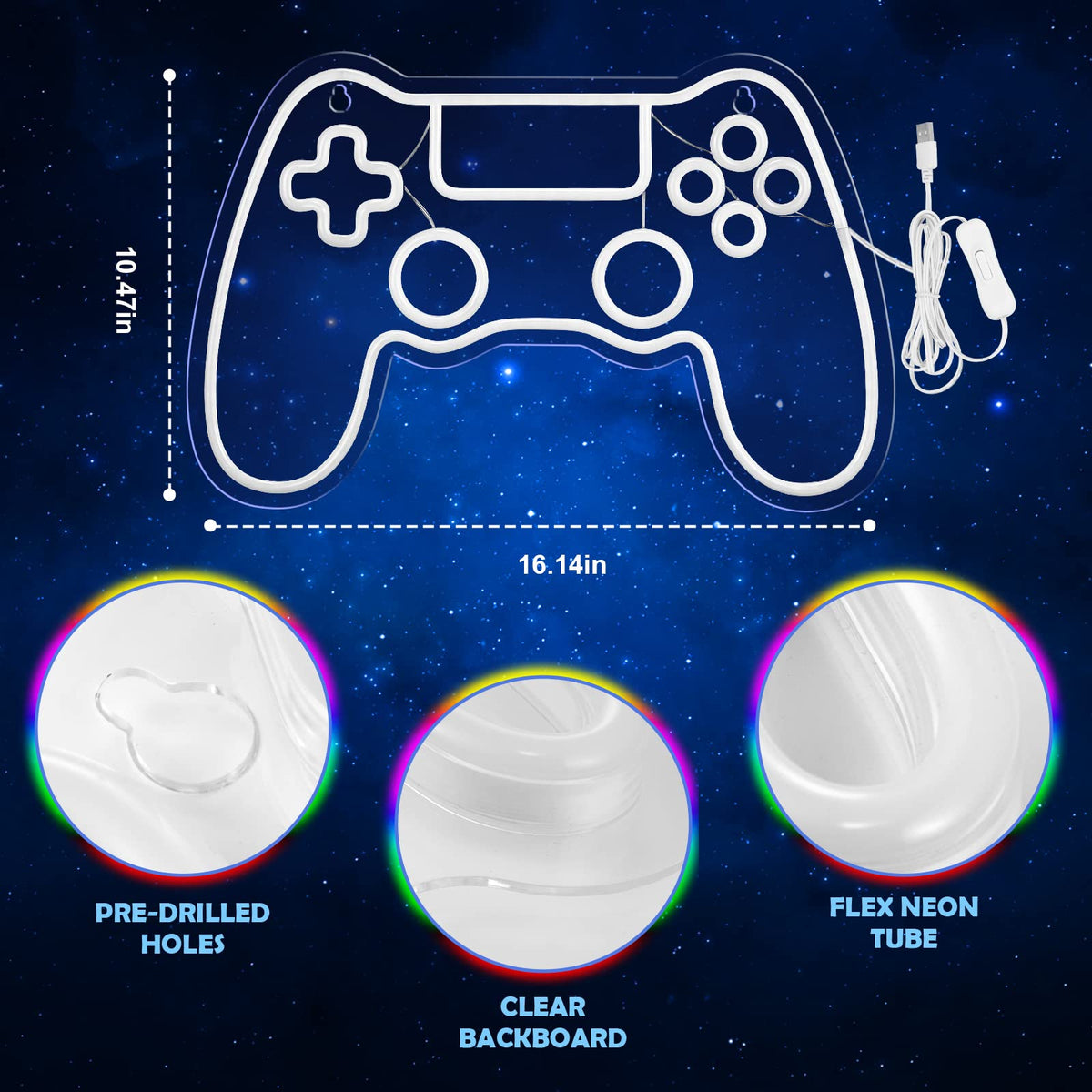 Kavaas Neon Sign, Anime Oni Mask LED Light for Gamer Room, 16.2 x 11.8 ...