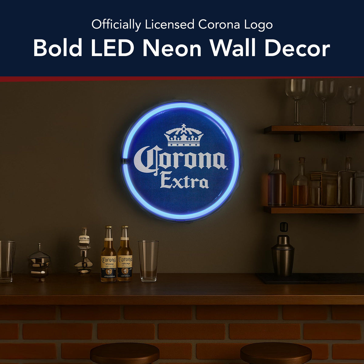 American Art Decor LED Neon Rope Sign - Battery & USB Powered - 12in ...