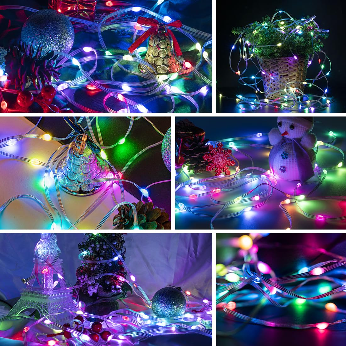 BTF-LIGHTING WS2812B IC RGB Pebble Pixel Seed String Roll Individual ...