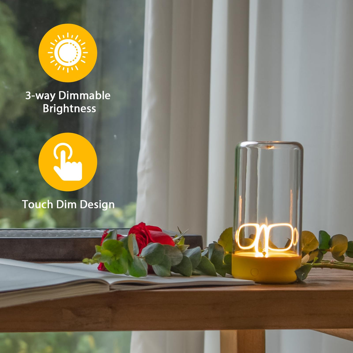 AUGE LIGHT Mini Minimalist Table Lamp Cordless LED Desk Lamp ...