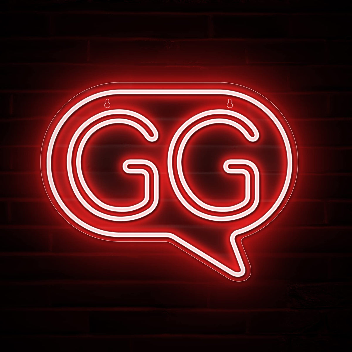 Lumoonosity GG Neon Sign - Gaming Light, Acrylic, 16.5 x 12.8-inch, GG ...