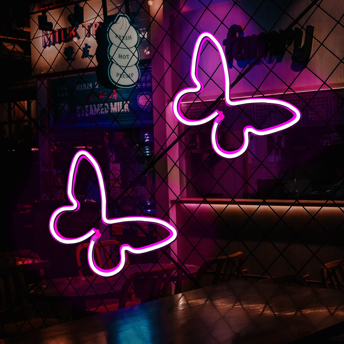 BerniceKelly 2 Pieces Butterfly Neon Sign LED Light USB/Battery Powere ...