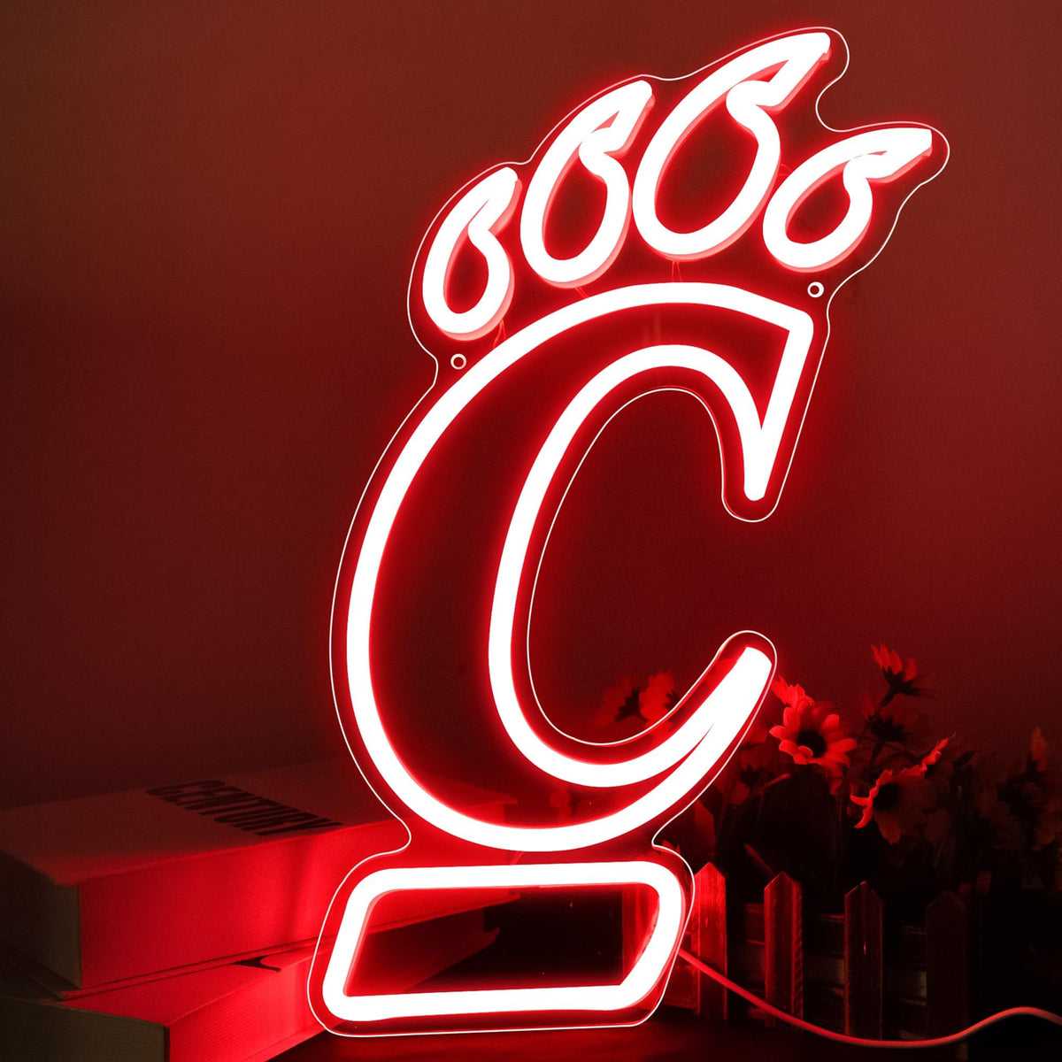 FTMGGDG University Neon Sign - Cincinnati-Red Basketball Team Logo, 16 ...