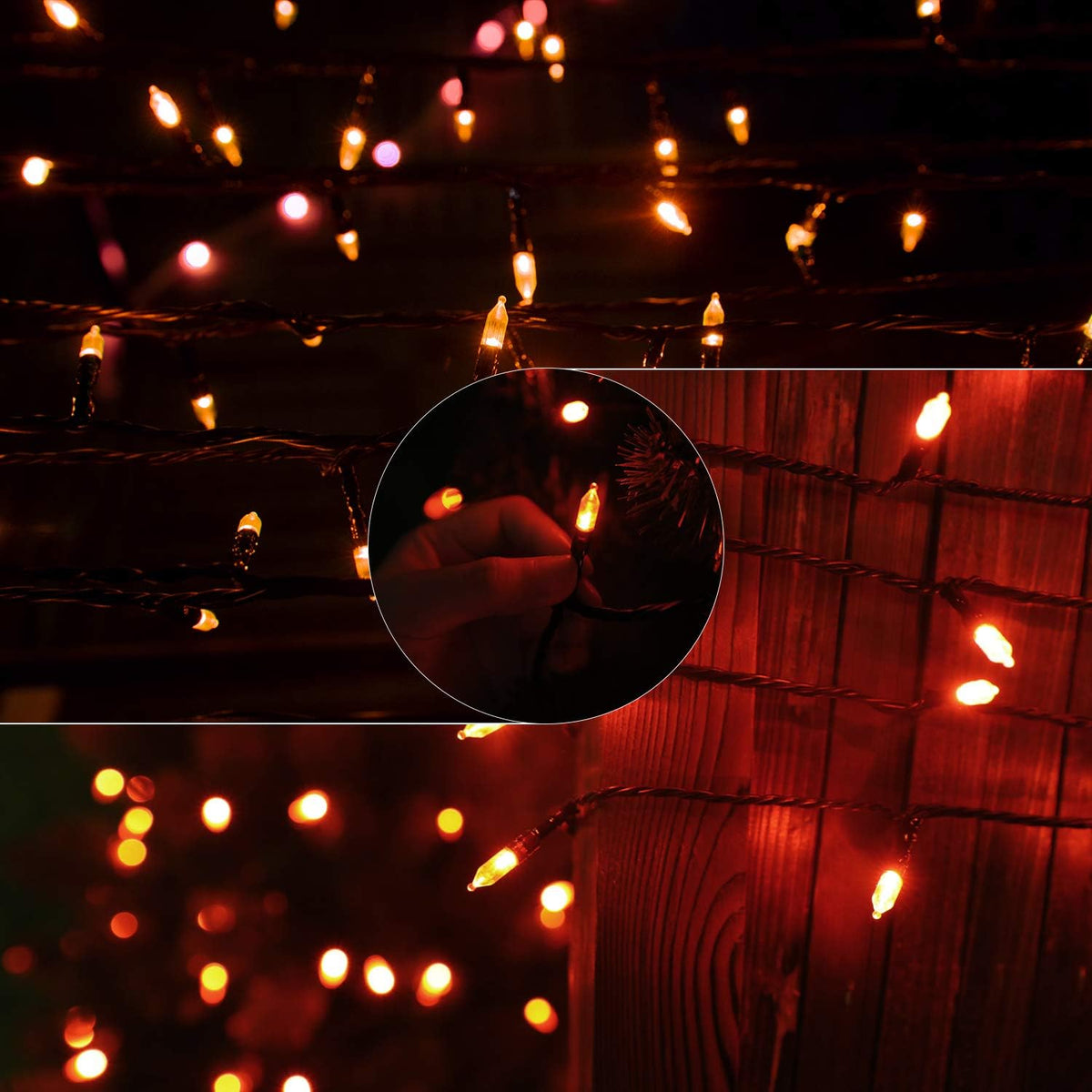 Minetom Halloween String Lights, 100 LED, Waterproof, 39 Feet, Orange ...